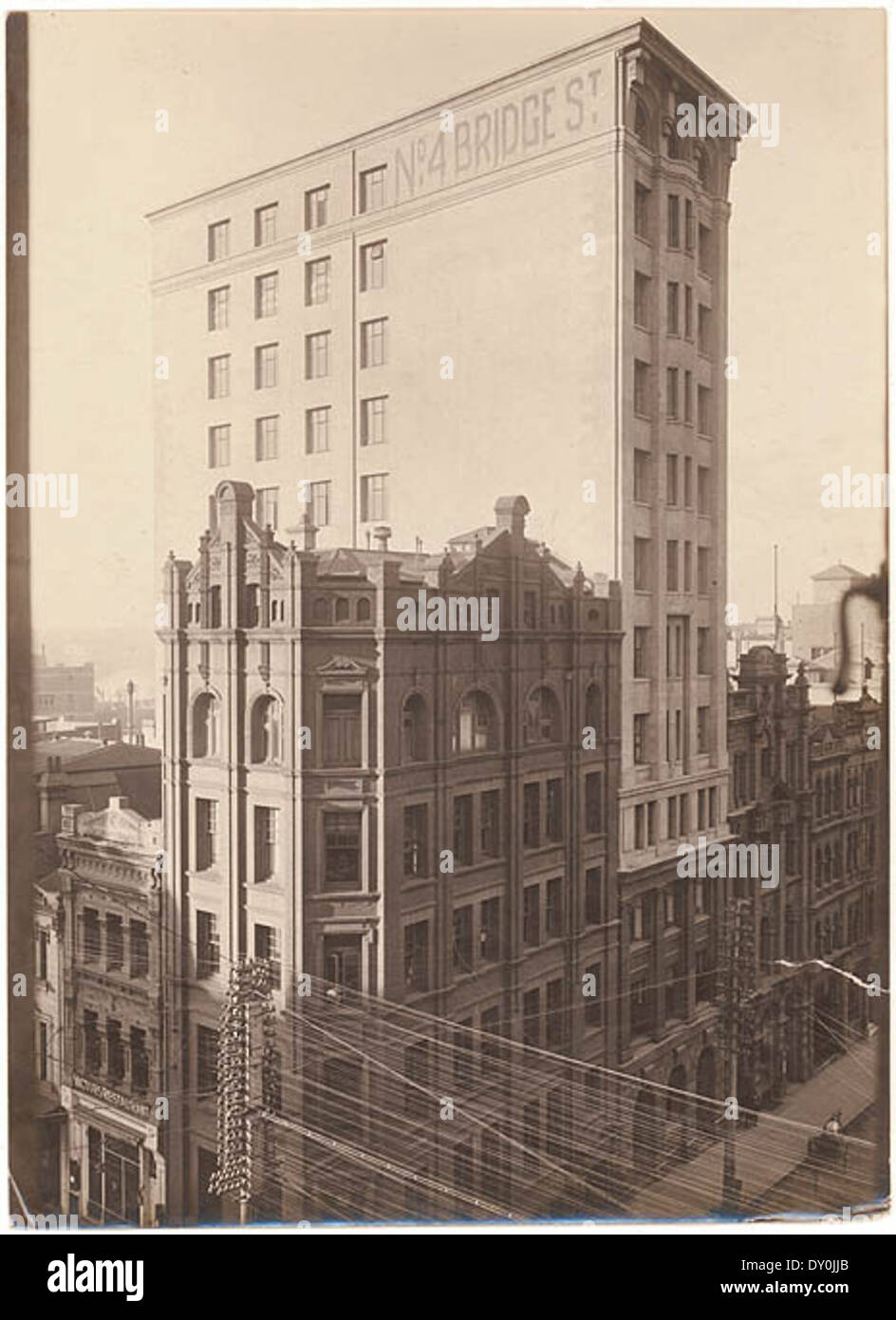 This photograph by Sam Hood shows the intersection of Bridge and George ...