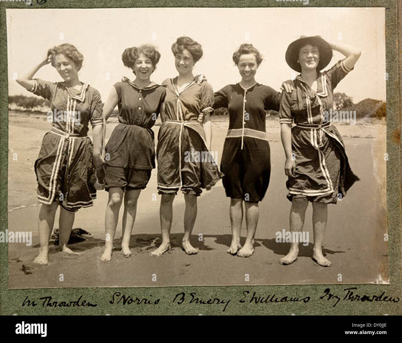 This 1908 photograph, taken by Colin Caird, shows women in bathing ...