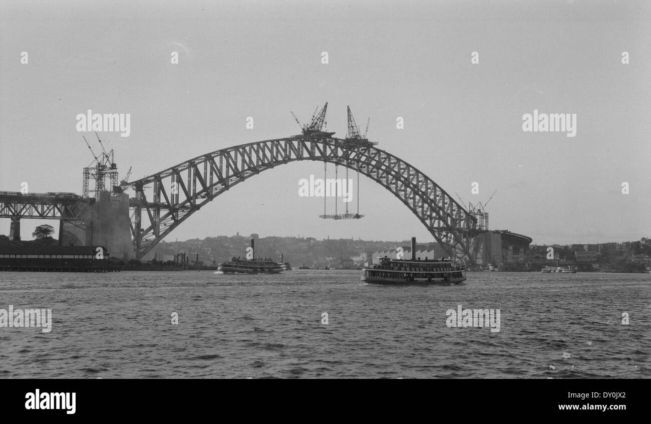 Oct 1930 samuel wood harbour bridge arch ferry sydneyharbourbridge hi ...