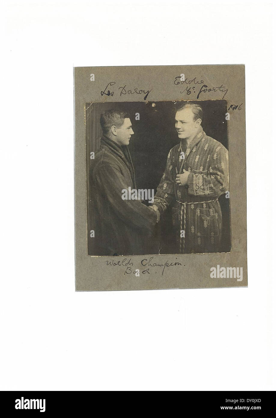 This 1916 photograph captures Les Darcy, an Australian boxing champion ...