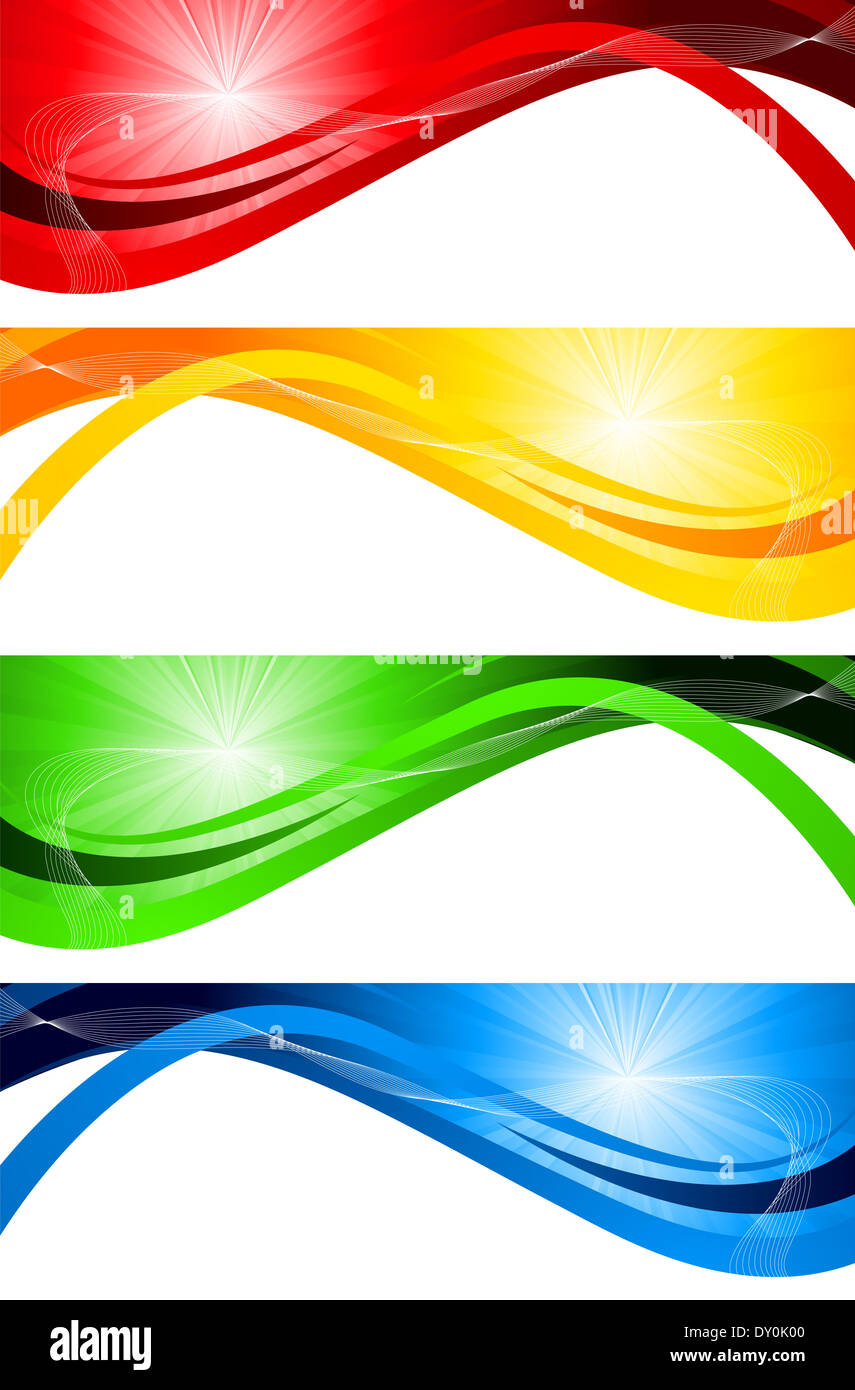 Vector set of bright banners; clip-art Stock Photo - Alamy