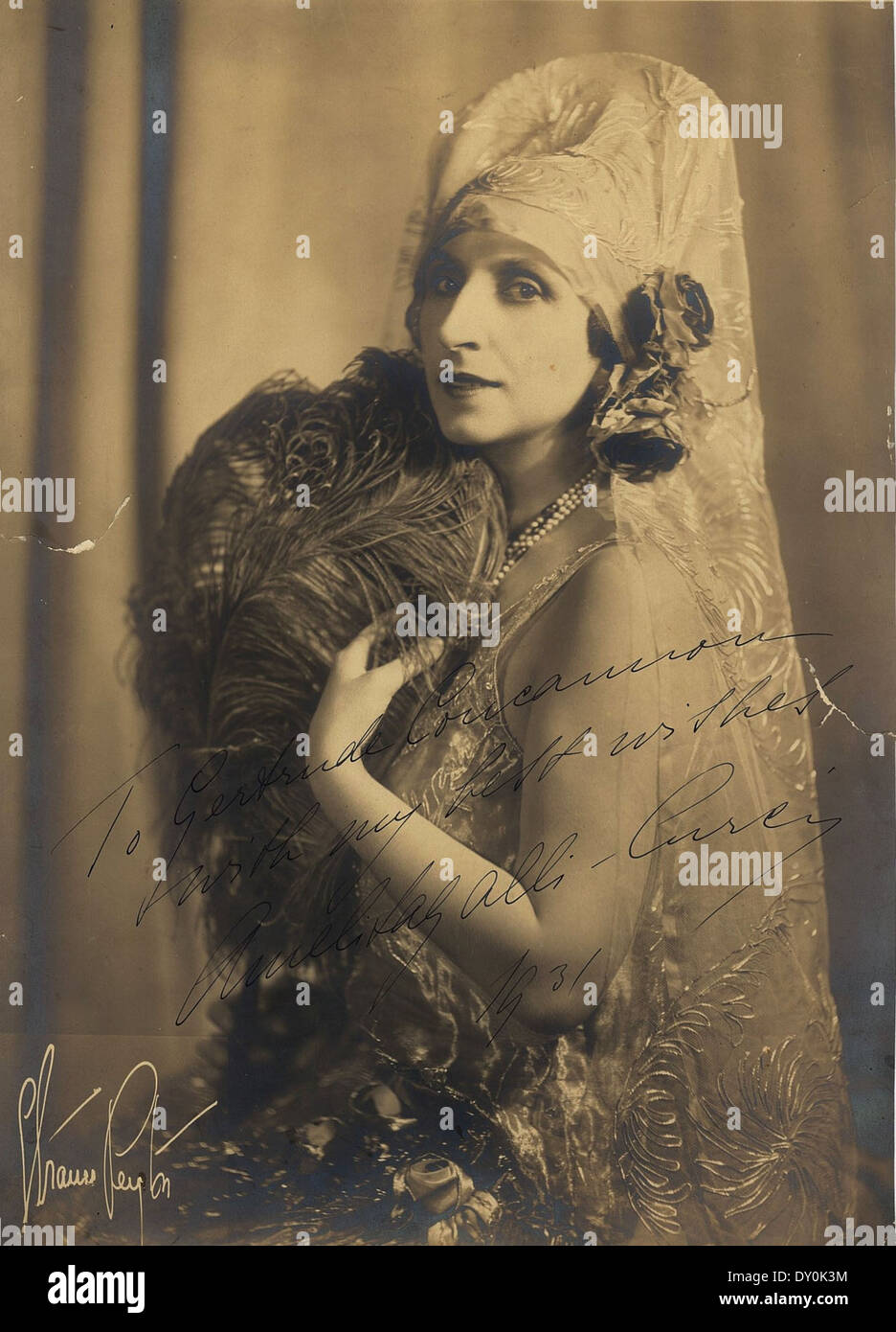 This 1931 photograph by Strauss Peyton captures Amelita Galli-Curci, a ...