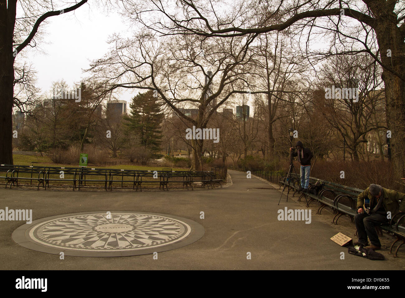 Strawberry fields central park new york hi-res stock photography and ...