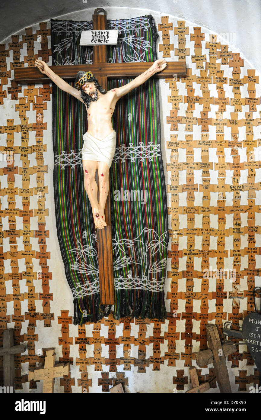 crucifix of the indians killed by the army in the church of Nebaj on ...