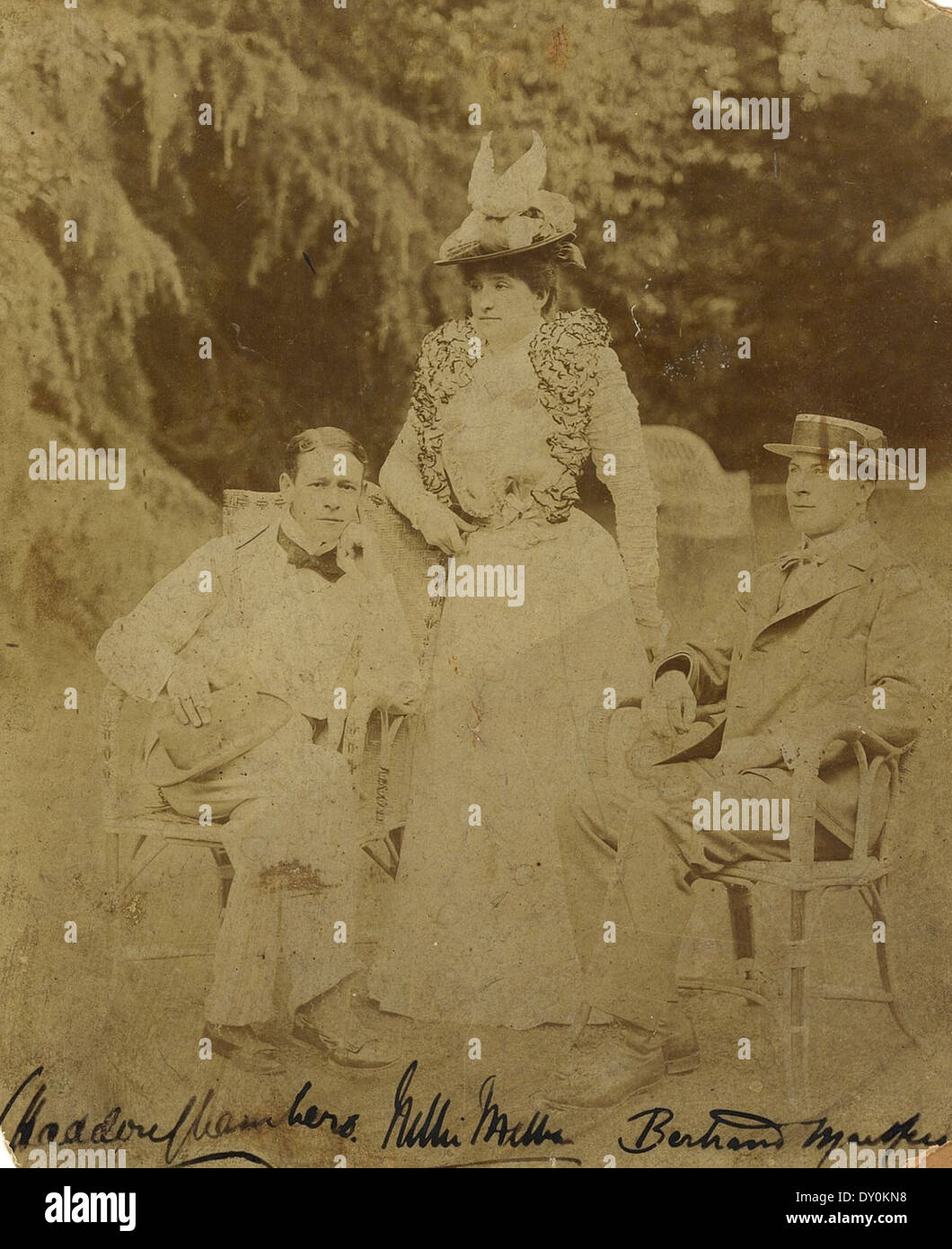 Nellie Melba, with C. Haddon Chambers, Australian dramatist, and Edgar ...