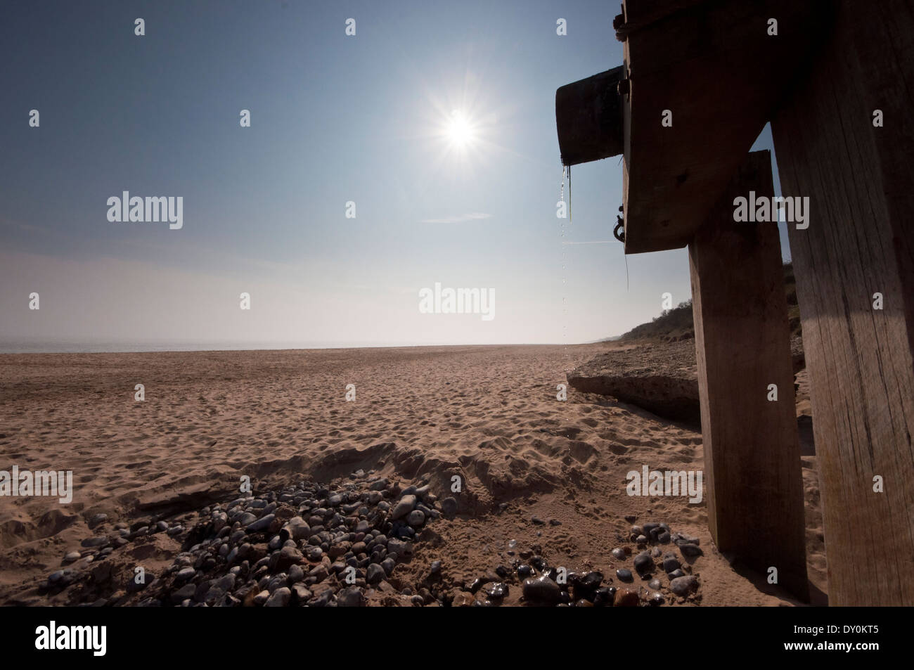 Drainage pipe outfall on beach Stock Photo - Alamy