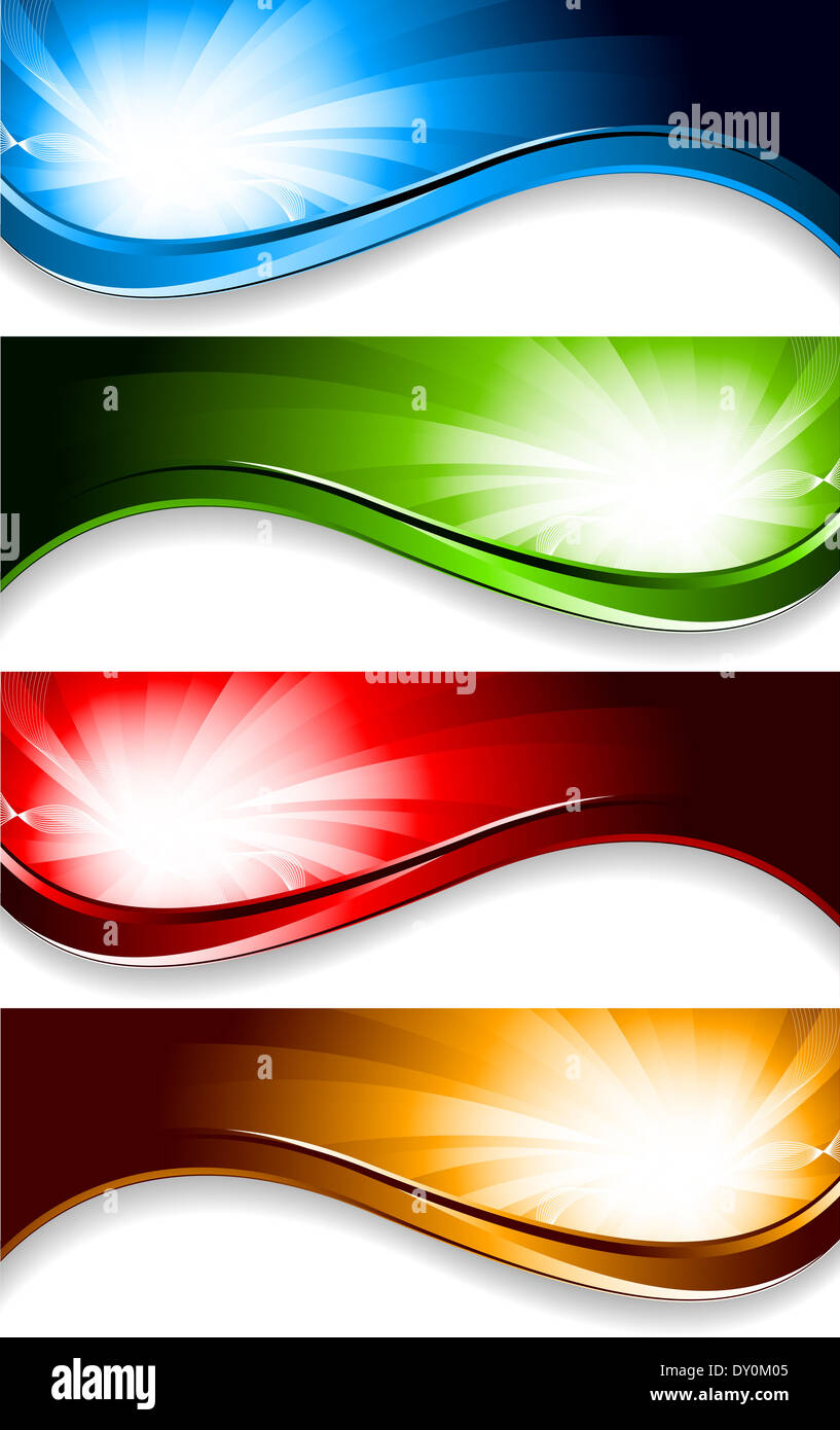 Vector bright banners Stock Photo - Alamy
