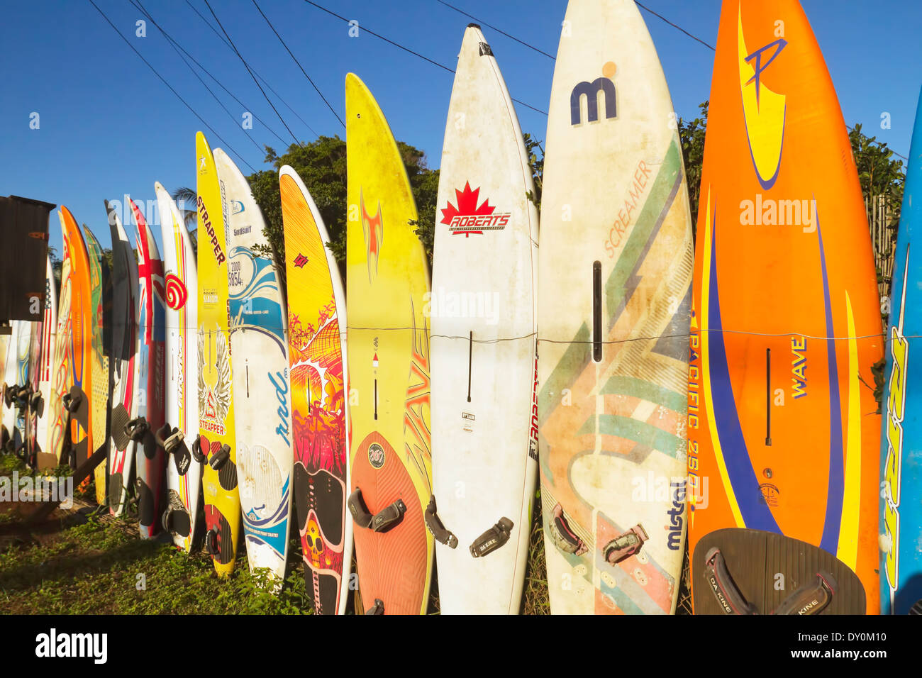 Surfboard fence in maui hi-res stock photography and images - Alamy