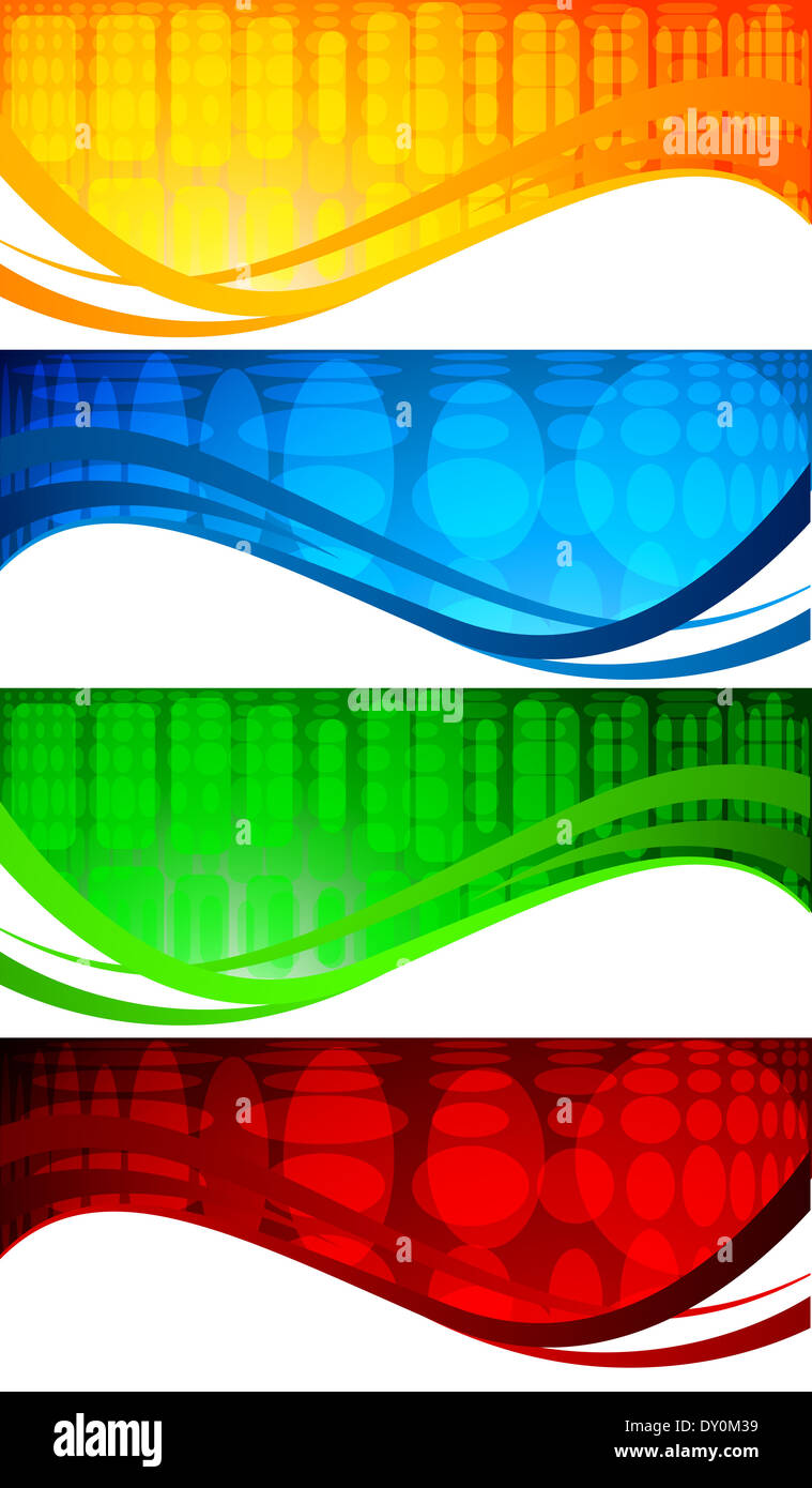 Vector set of bright banners; clip-art Stock Photo - Alamy