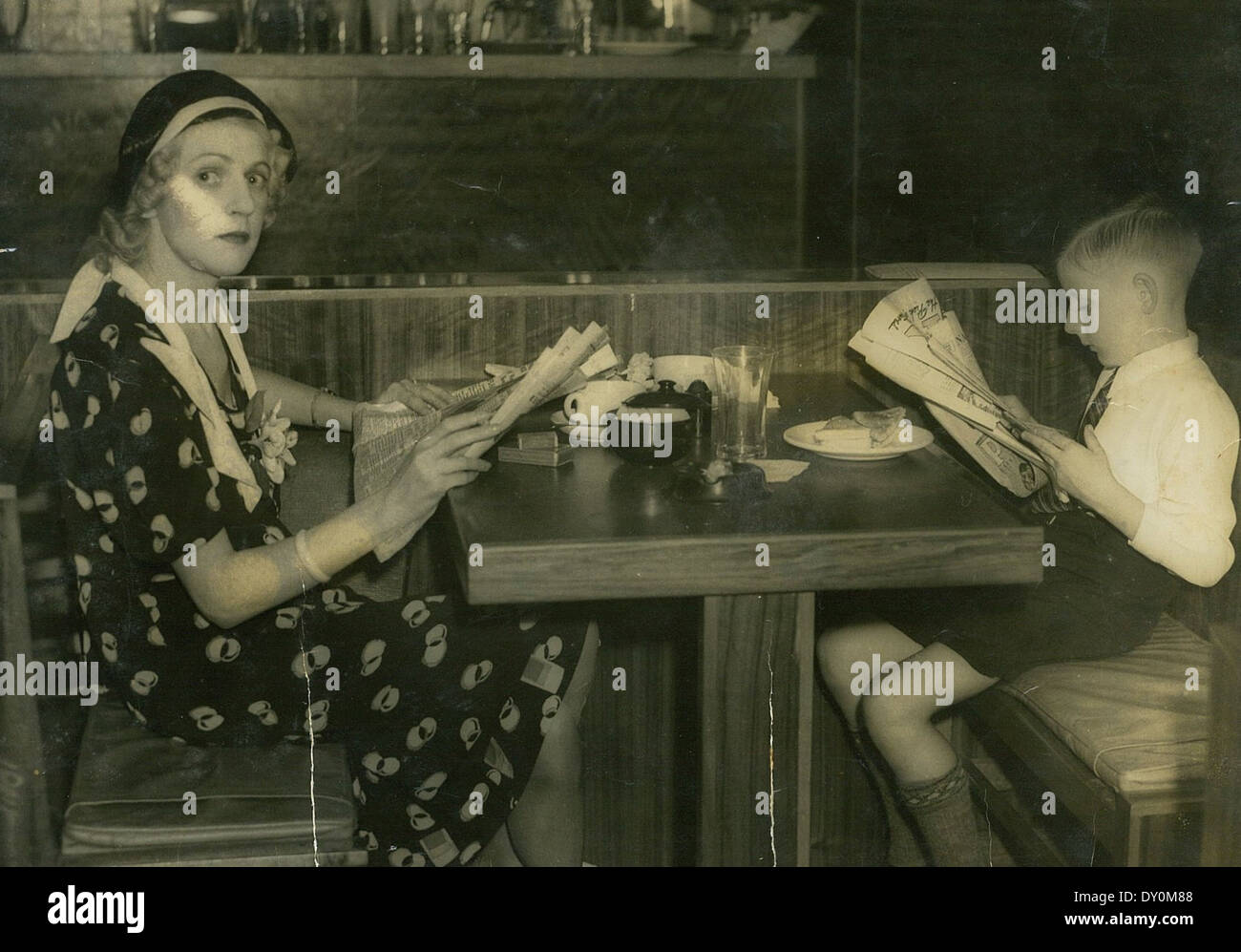 This 1938 photograph shows Mary (Molly) Fraser and her son John having ...