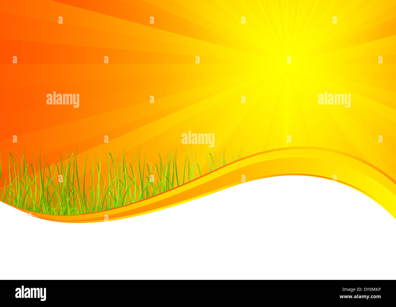 Vector background with grass in orange color Stock Photo - Alamy