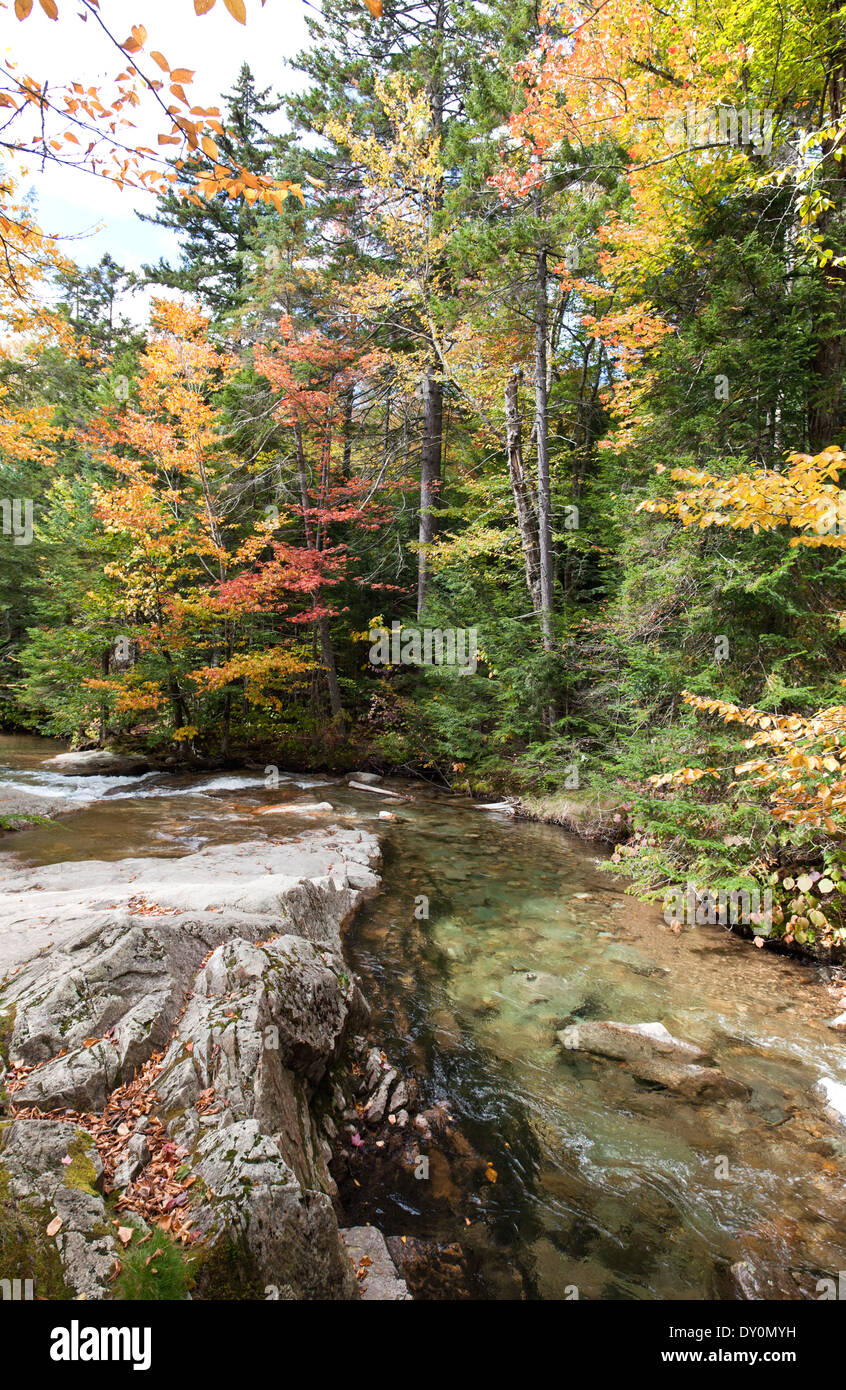 The west branch of the Pemigewasset River as it moves through Franconia ...