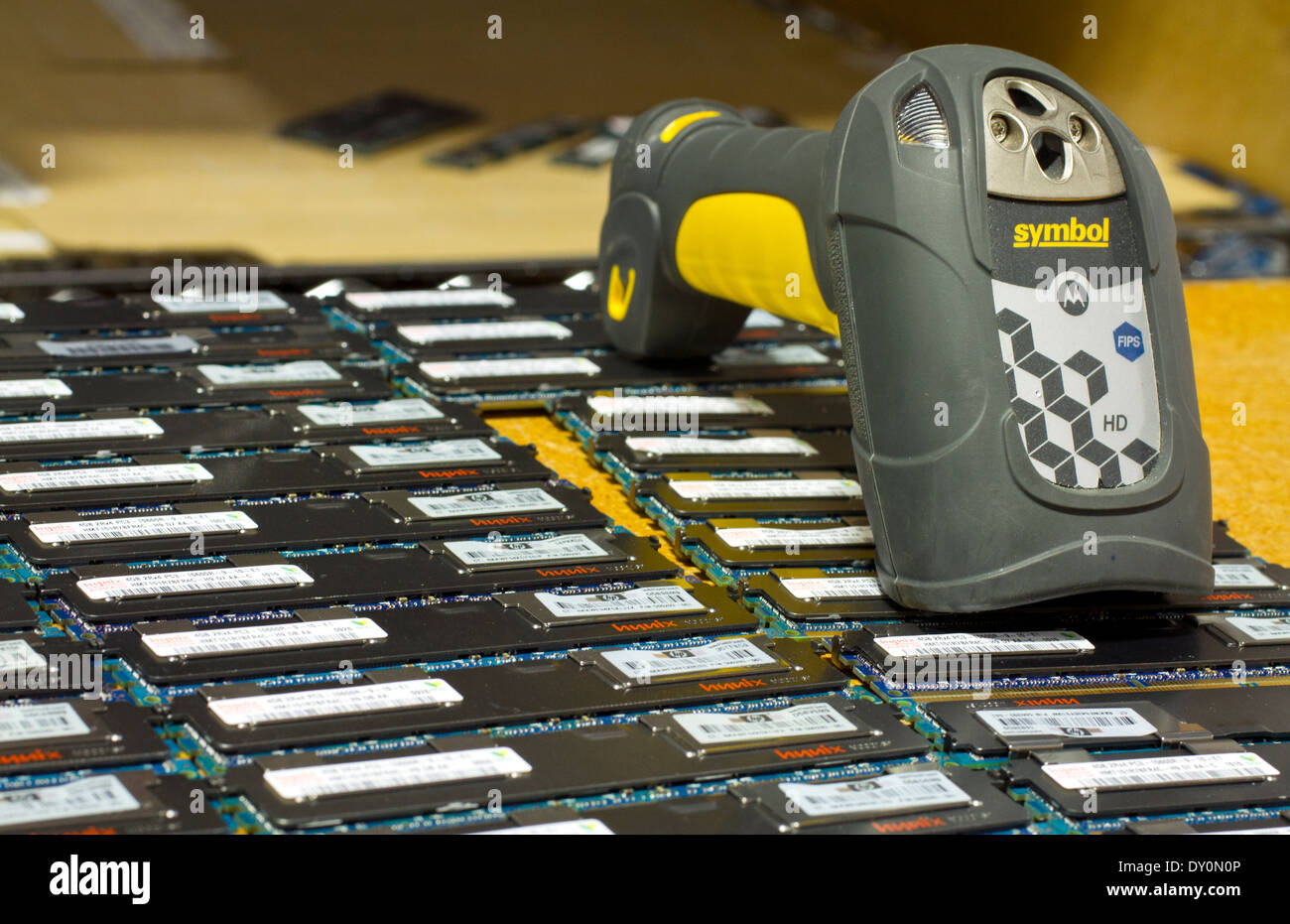 HP computer RAM with scanner Stock Photo - Alamy