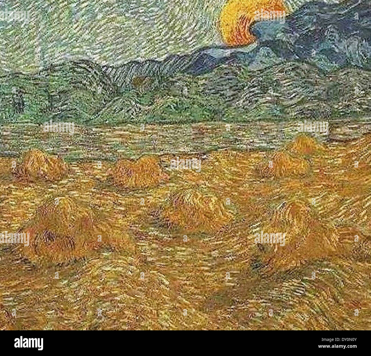 Vincent van Gogh Evening Landscape With Rising Moon Stock Photo - Alamy