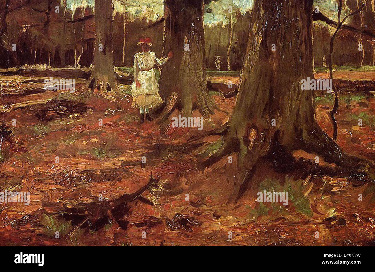 Vincent Van Gogh A Girl in White in the Woods Stock Photo - Alamy