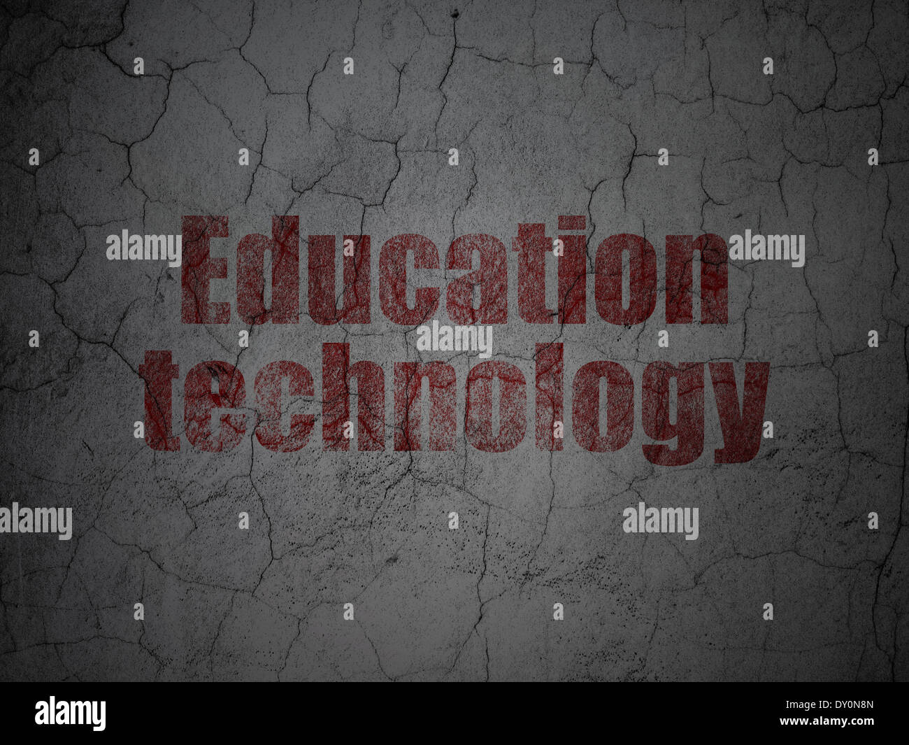 Education concept: Education Technology on grunge wall background Stock ...