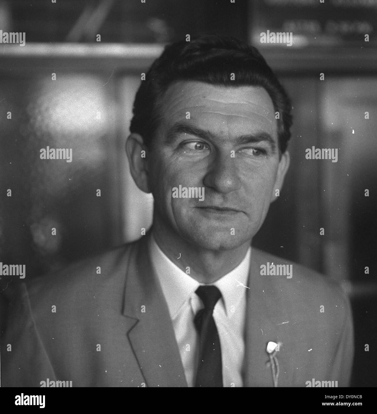 This photograph shows Bob Hawke being elected President of the ACTU at ...