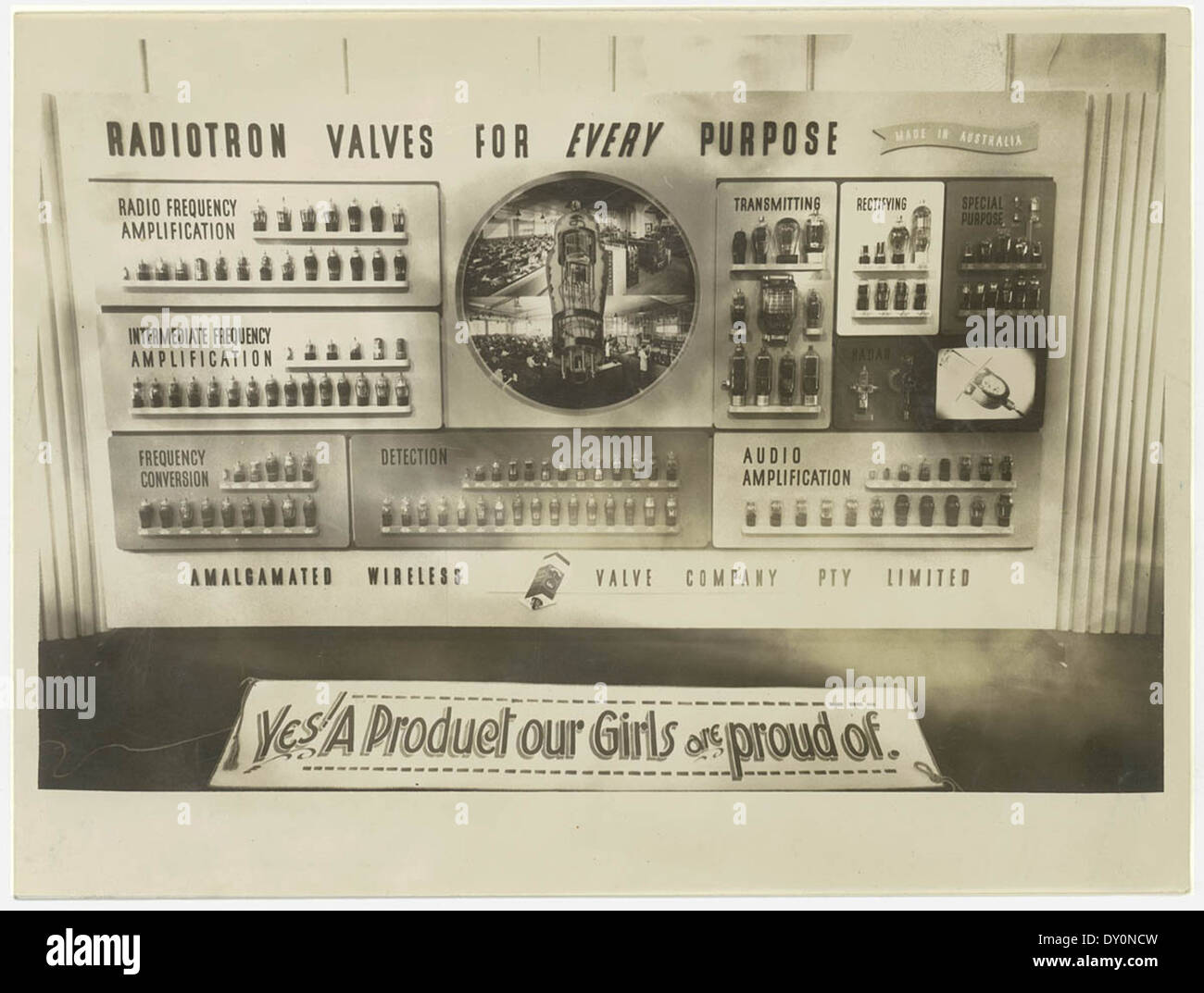 Awa radio valve display and advertisement hi-res stock photography and ...