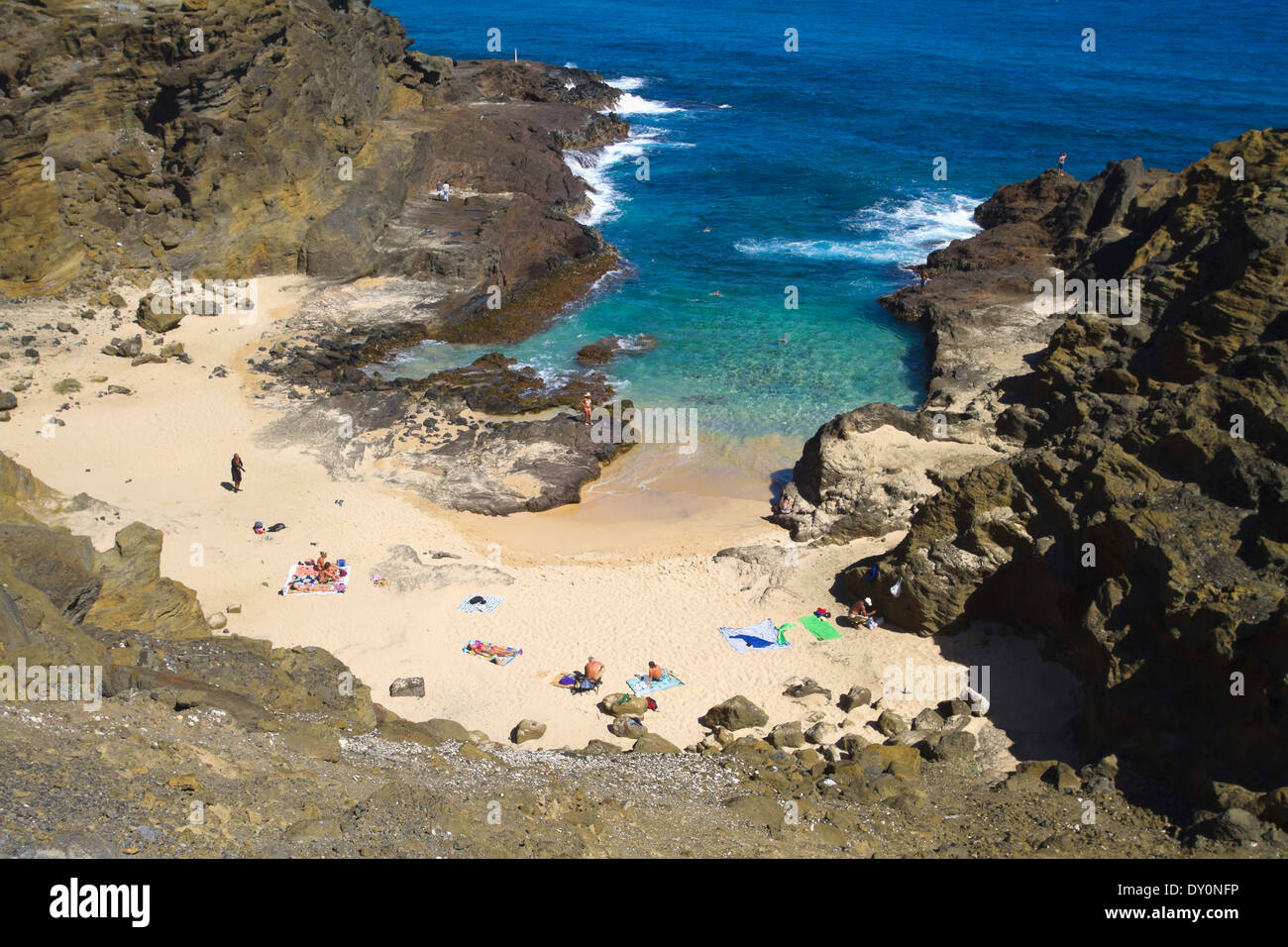 Halona Cove; Oahu, Hawaii, United States of America Stock Photo - Alamy