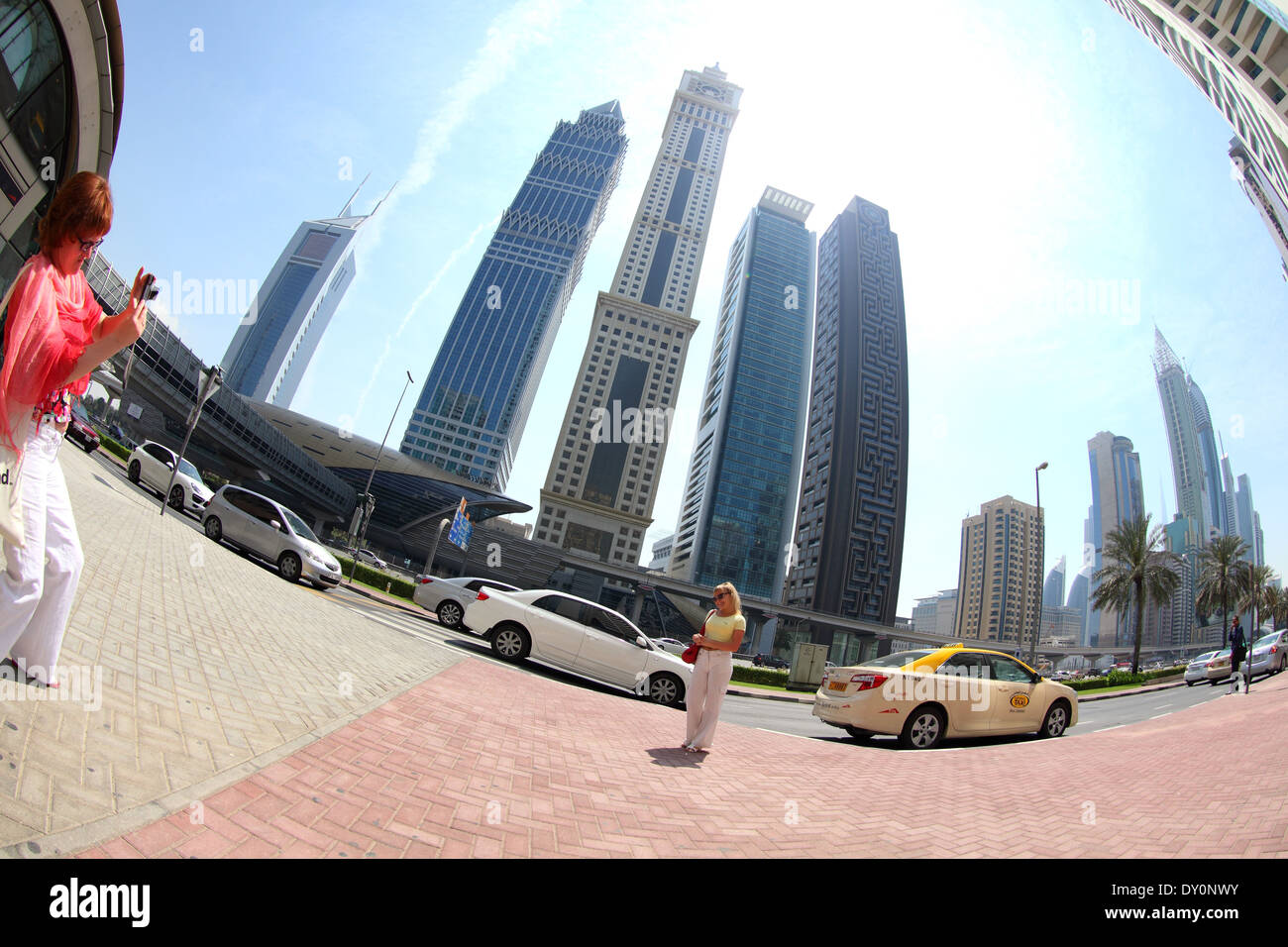 financial district, Sheikh Zayed road, buildings, high-rise ...