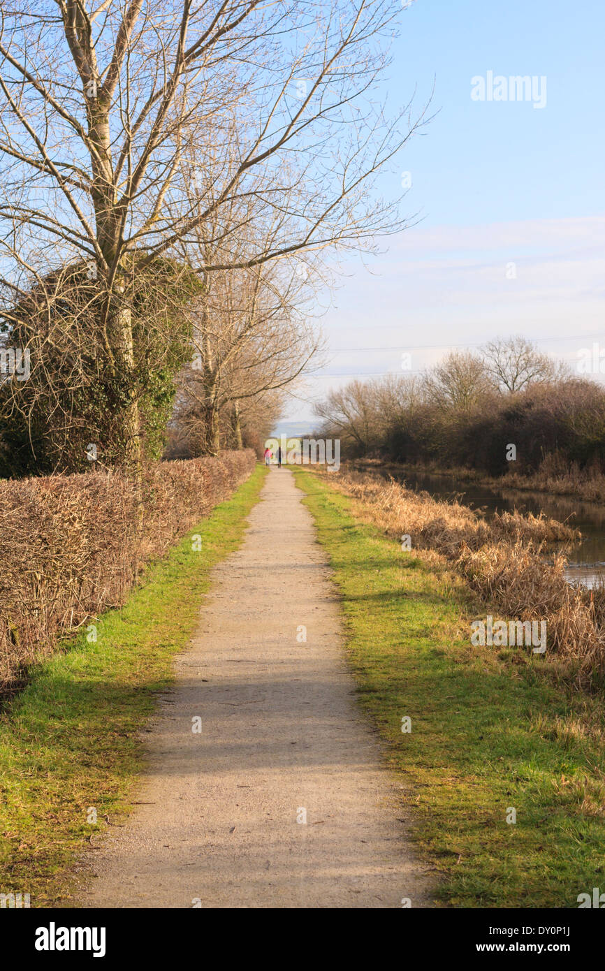 Man walking along canal towpath hi-res stock photography and images - Alamy