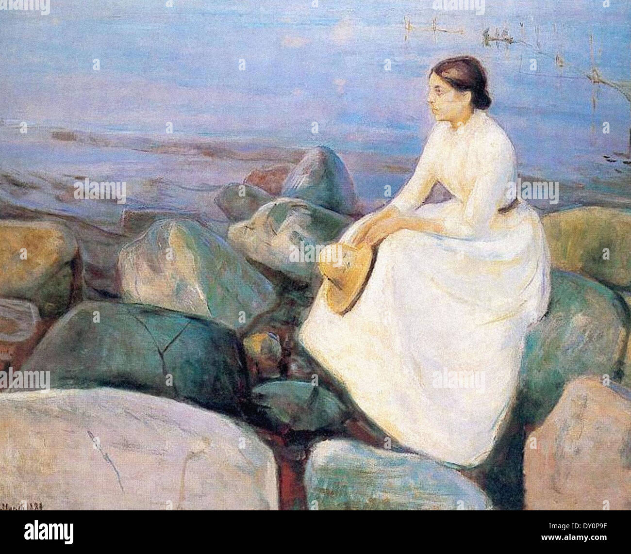 Edvard Munch Summer Night (Inger on Shore Stock Photo - Alamy