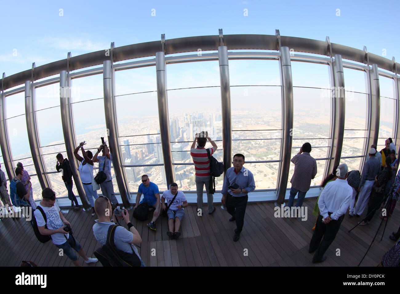 Downtown Dubai Viewing Platform Skyscraper High Resolution Stock ...