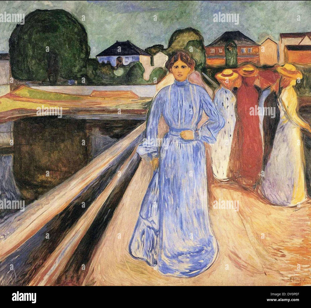 Women on the bridge edvard munch hi-res stock photography and images ...