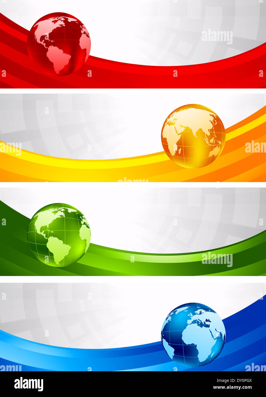 Collection of four banners Stock Photo - Alamy