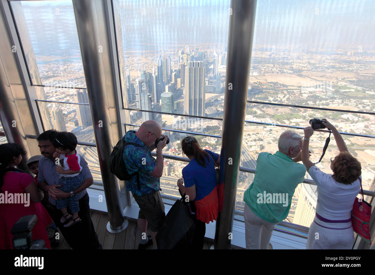 Downtown Dubai Viewing Platform Skyscraper High Resolution Stock ...