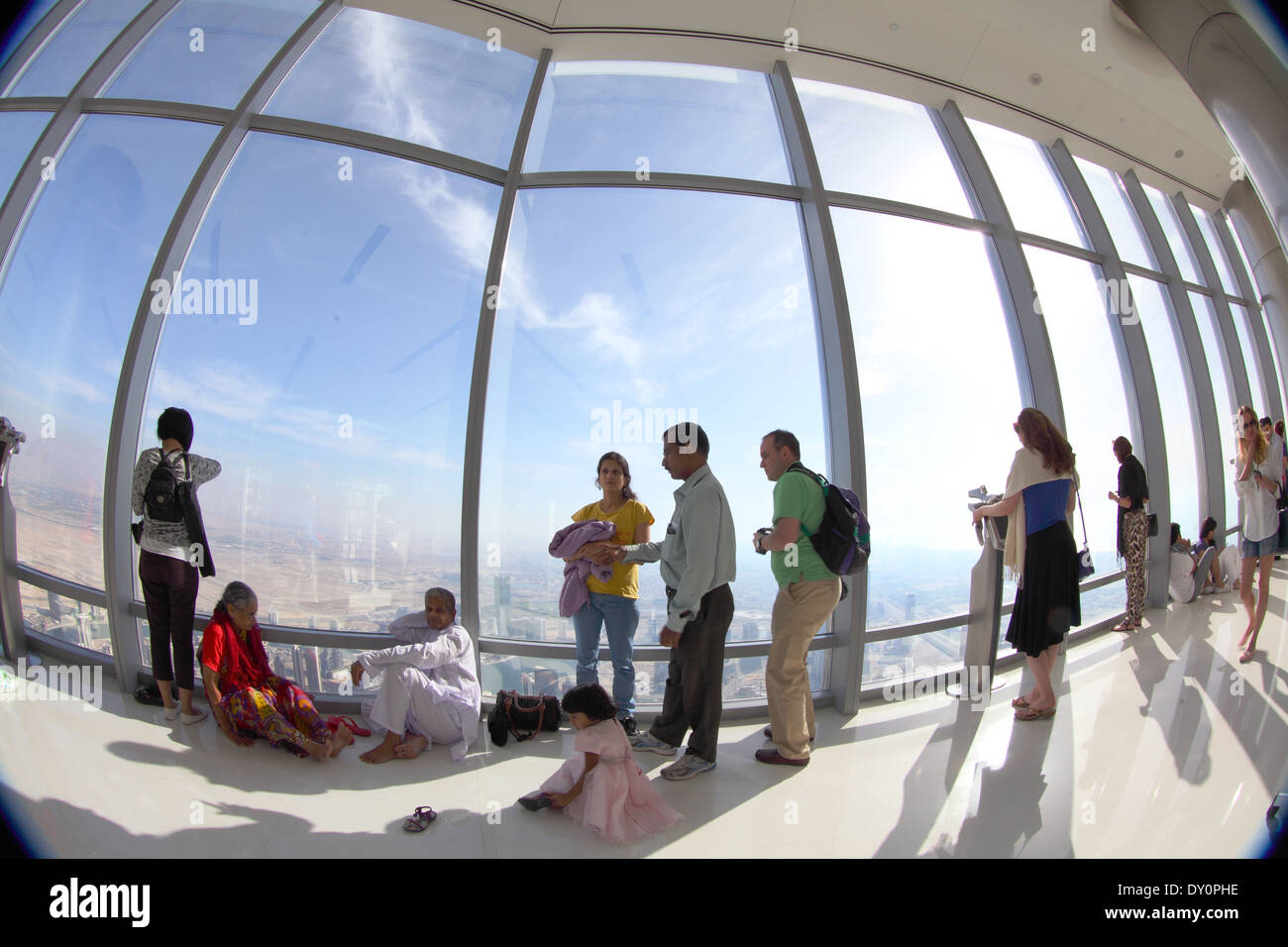 Downtown Dubai Viewing Platform Skyscraper High Resolution Stock ...