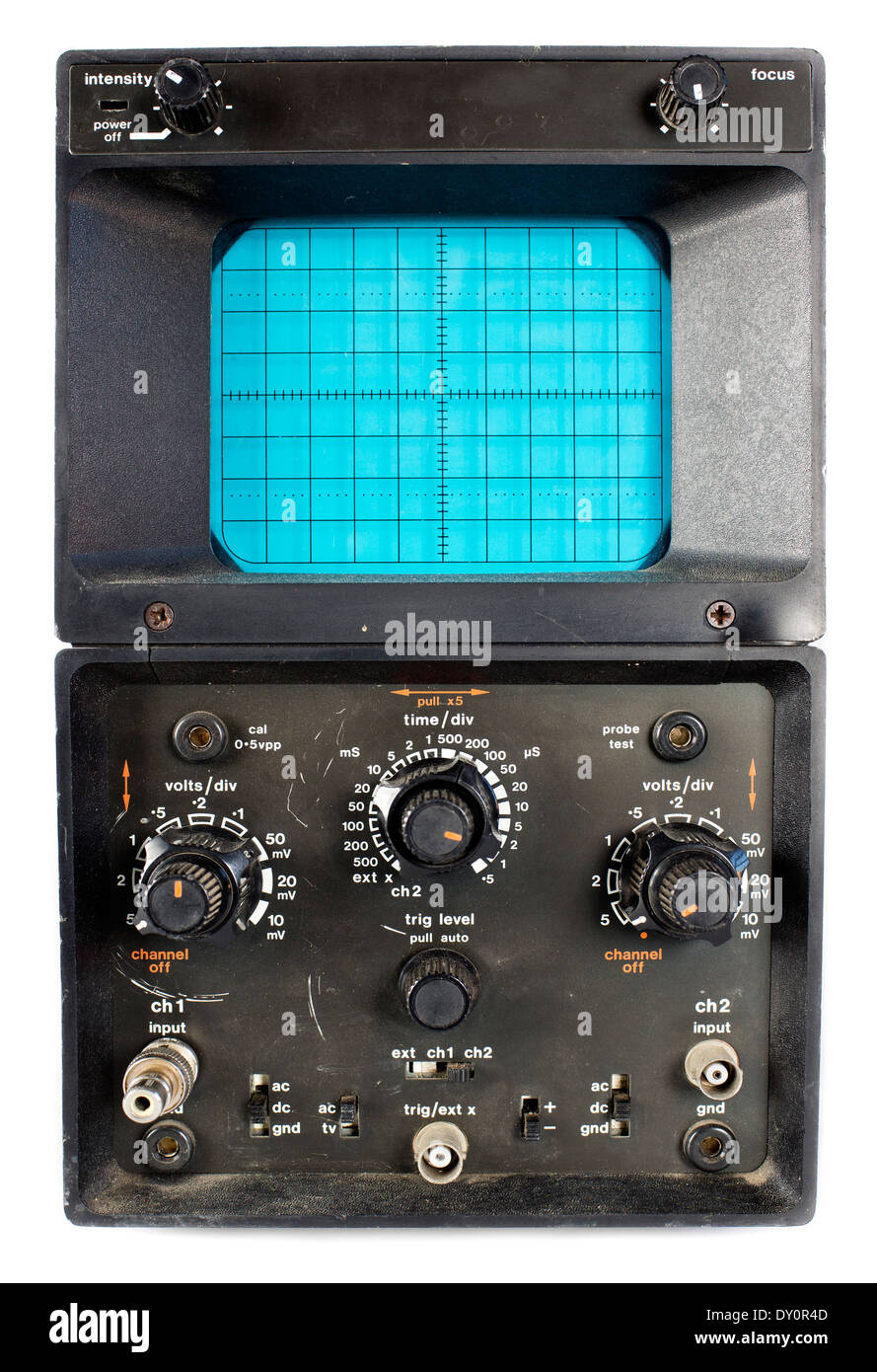 a scientific spectrum analyser / Oscilloscope machine Stock Photo - Alamy