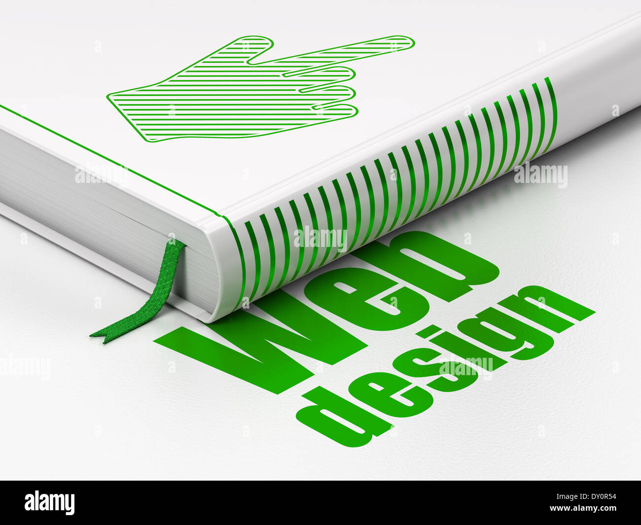 Web development concept: book Mouse Cursor, Web Design on white background Stock Photo - Alamy