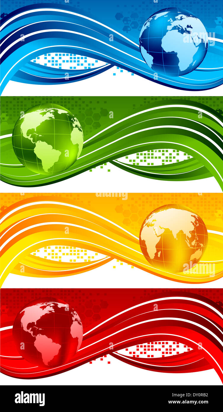 Set of bright technical banners. Vector illustration Stock Photo - Alamy