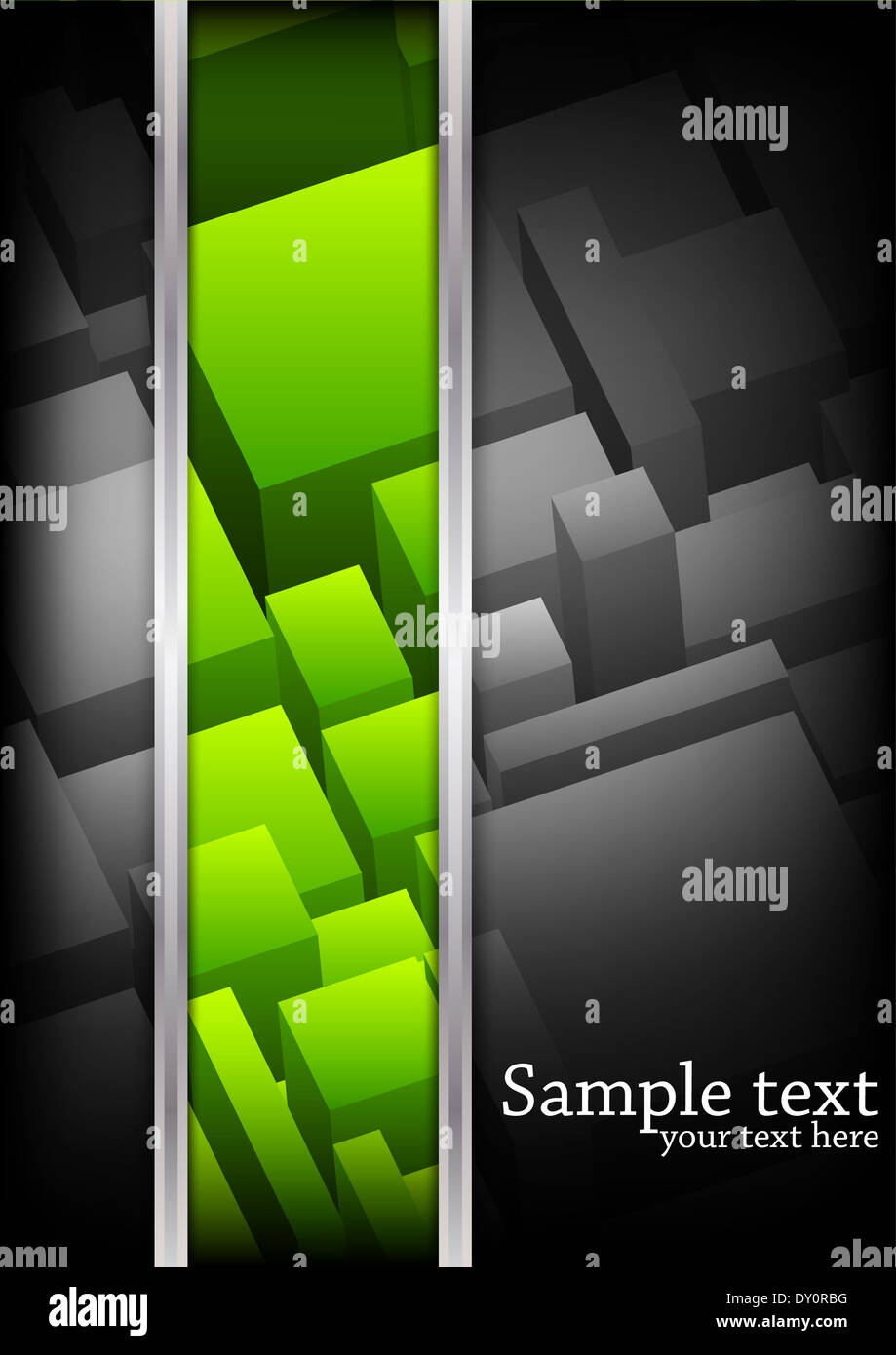 Vector background with cubes. Green color Stock Photo - Alamy