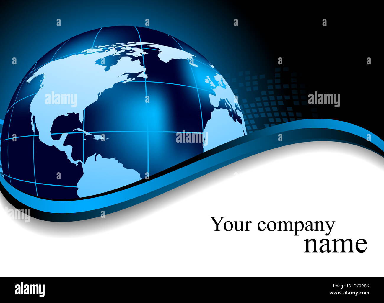 Abstract blue background with globe. Vector illustration Stock Photo ...