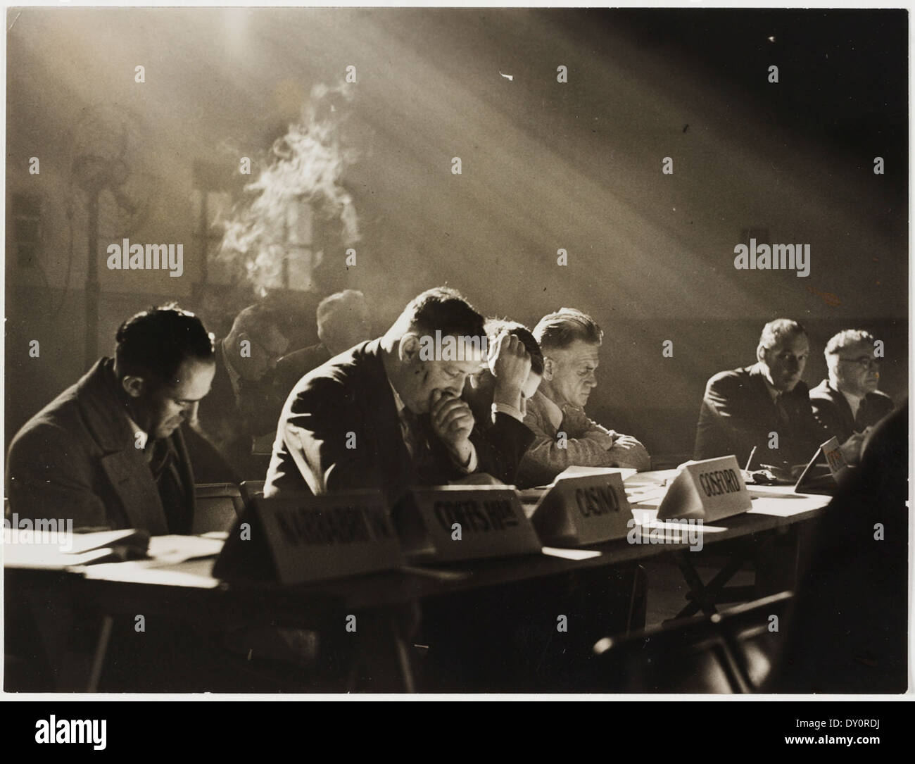 This photograph shows a conference of the Australian Council of Trade ...