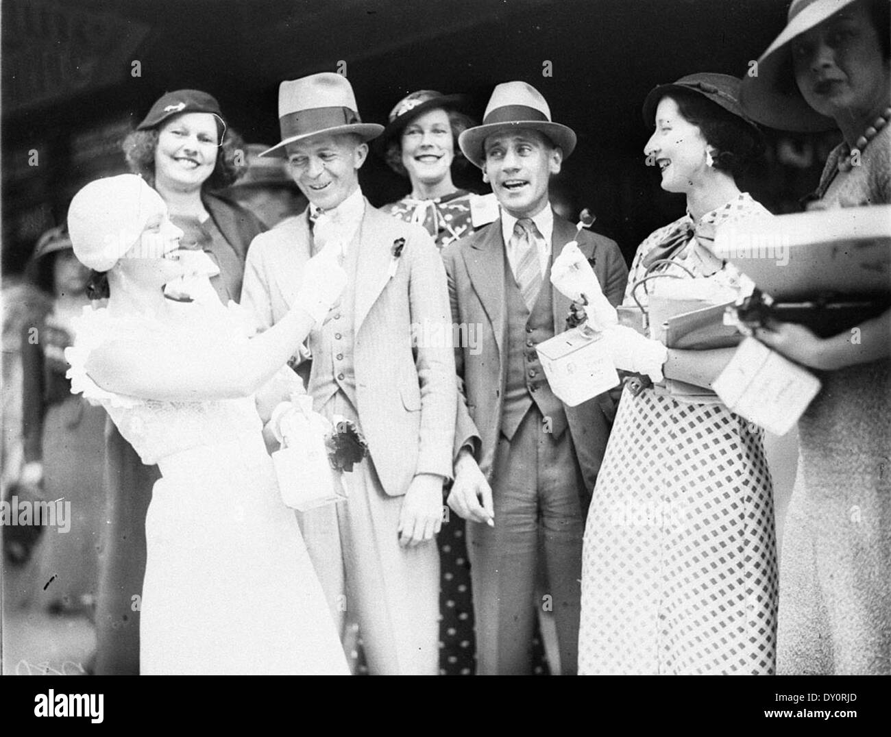 A 1934 photograph by Sam Hood depicting girls selling poppies for ...