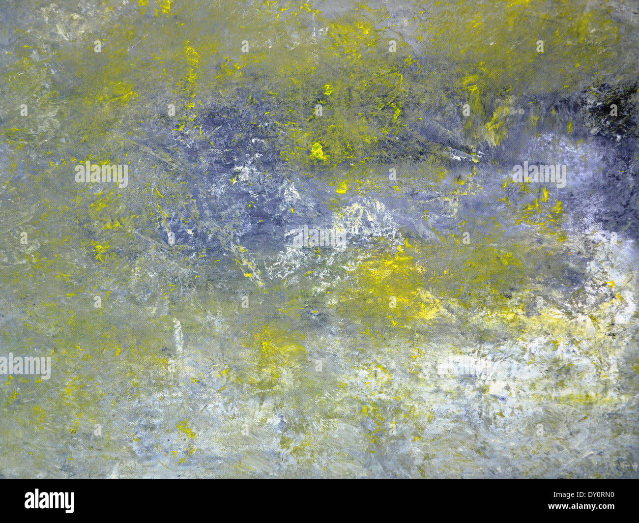 Grey and Yellow Abstract Art Painting Stock Photo - Alamy