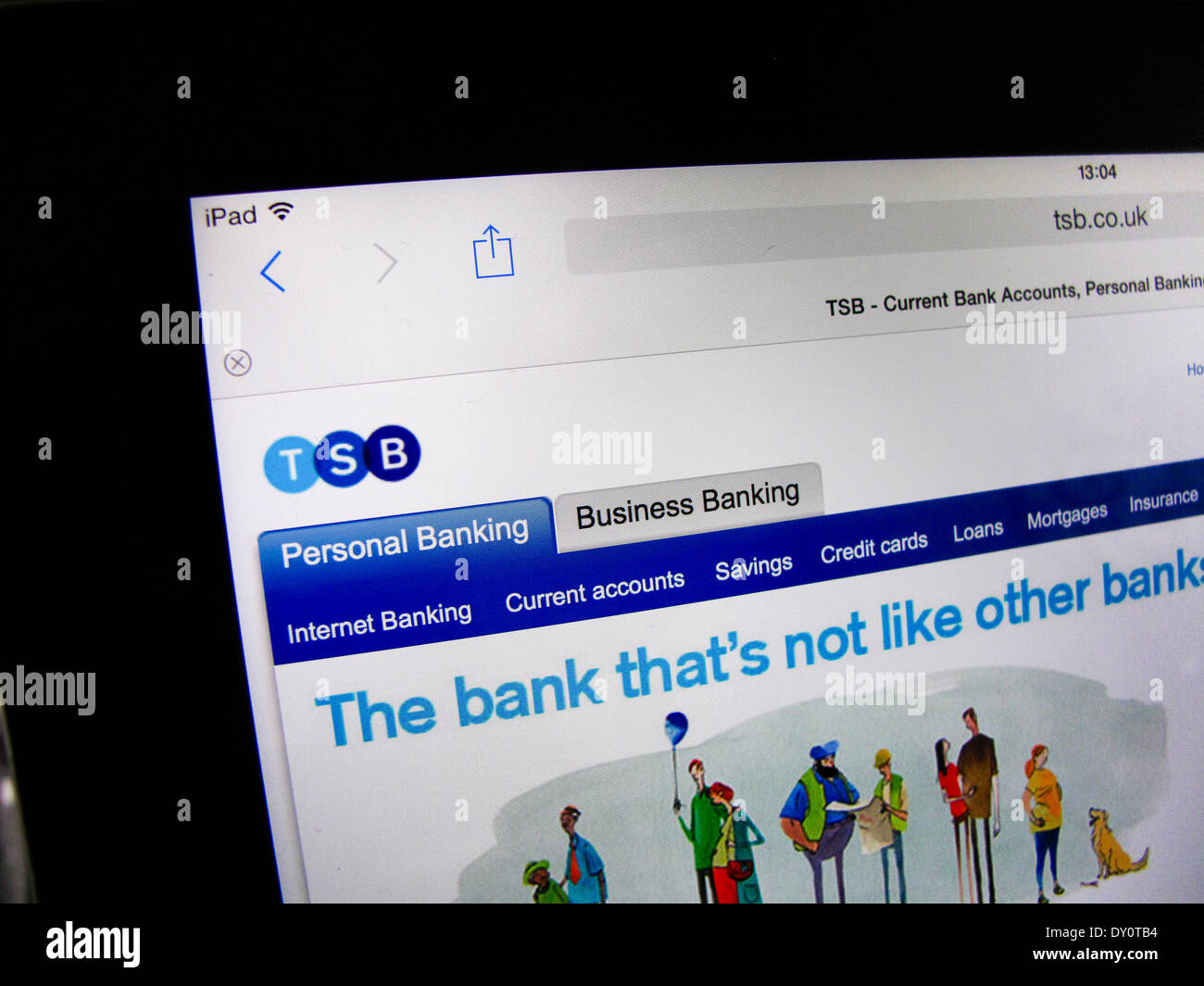 TSB website on an iPad Stock Photo - Alamy