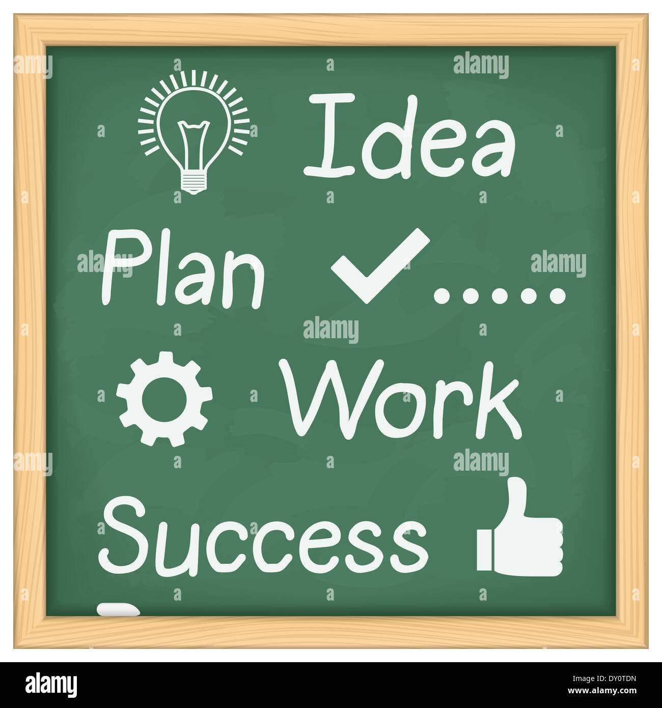 Diagram of success on blackboard Stock Photo - Alamy
