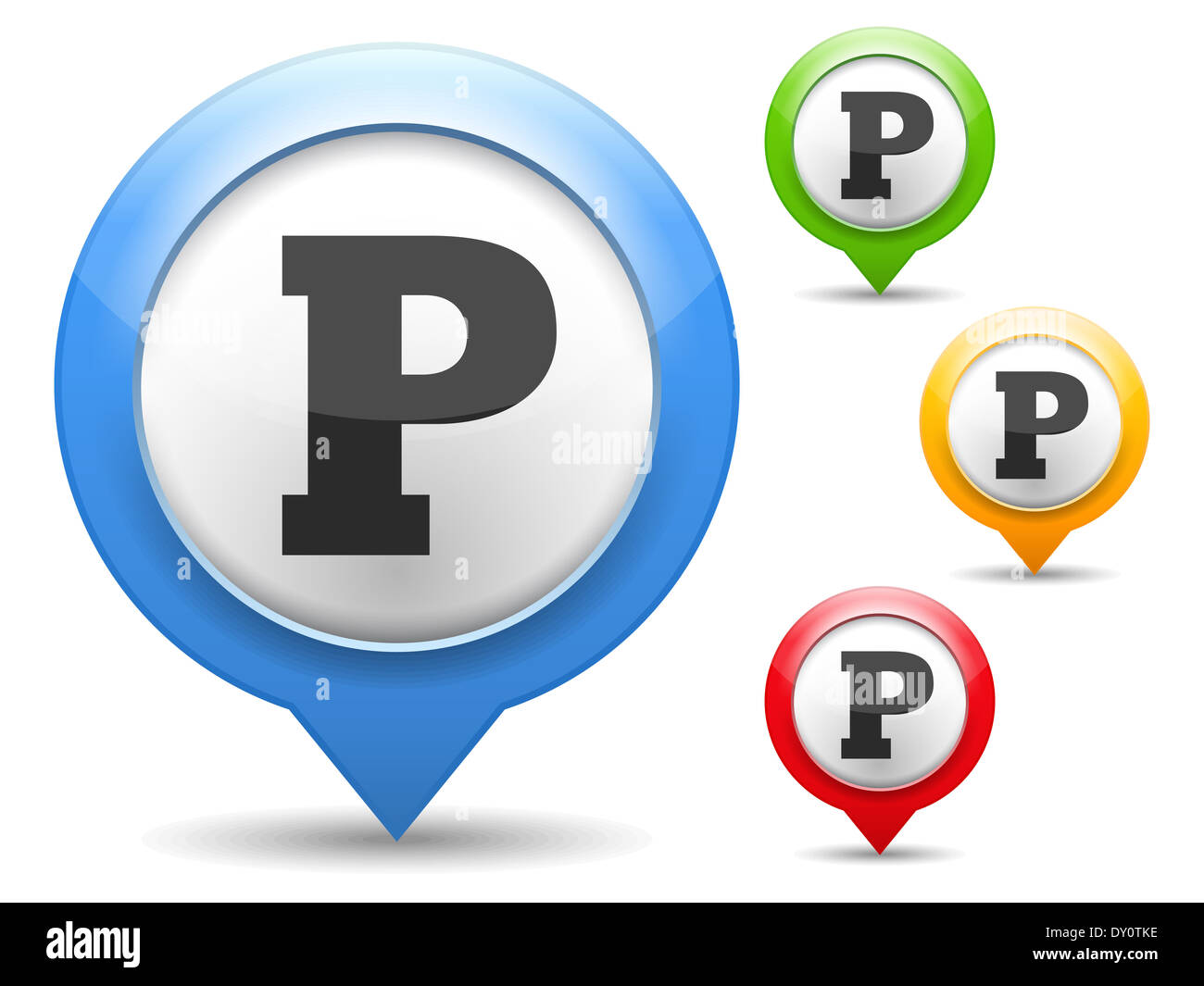 Map marker parking icon Cut Out Stock Images & Pictures - Alamy