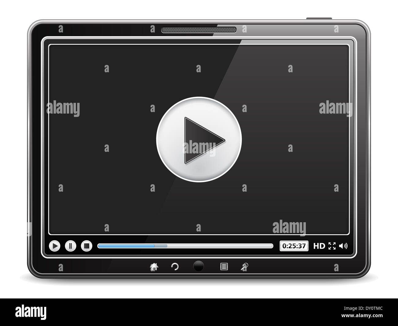 Tablet computer with video player on the screen Stock Photo - Alamy