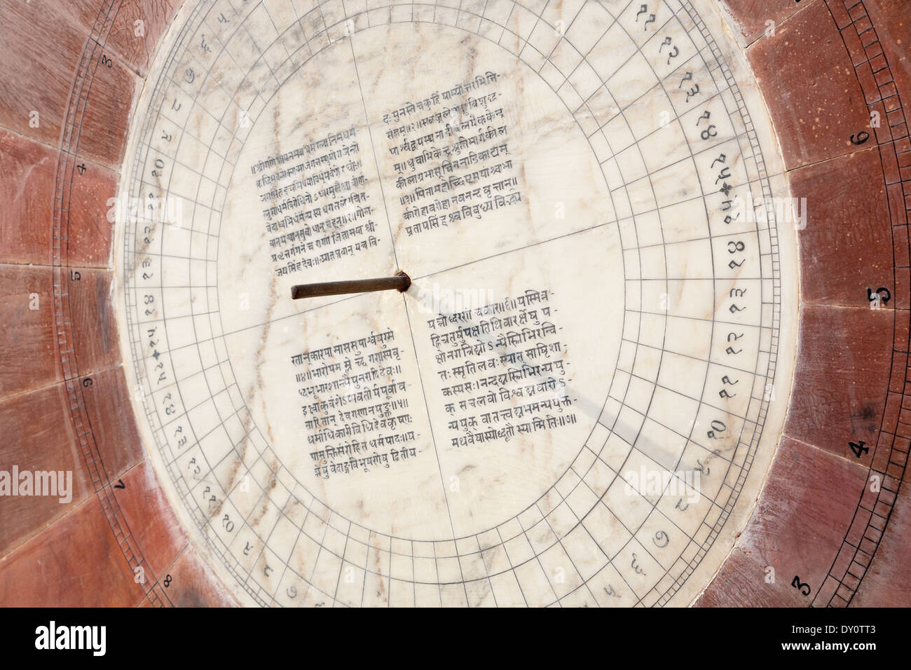 Jaipur, Rajasthan, India. Jantar Mantar Observatory, close up of The ...