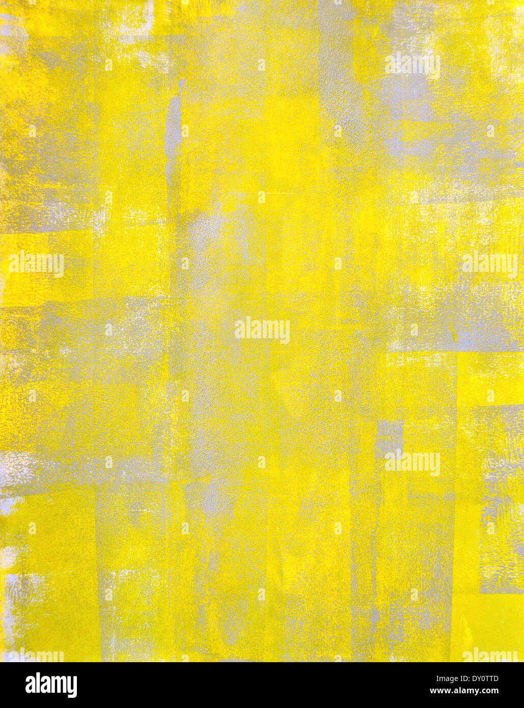 Grey and Yellow Abstract Art Painting Stock Photo - Alamy