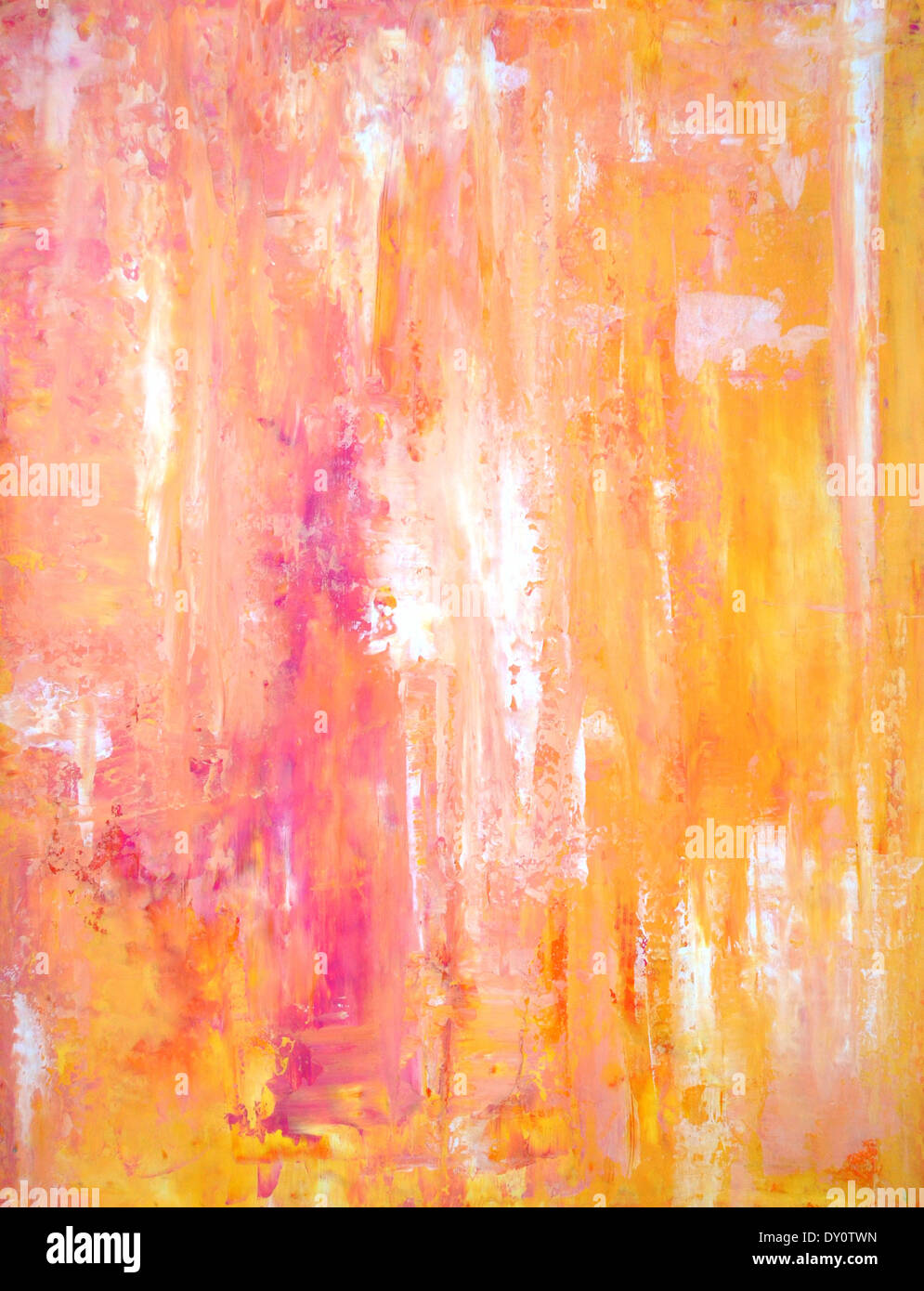 Pink and Orange Abstract Art Painting Stock Photo - Alamy