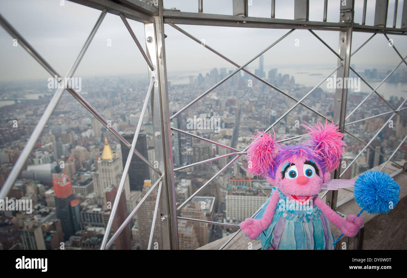 Manhattan, New York, USA. 2nd Apr, 2014. Sesame Street's Abby Cadabby ...