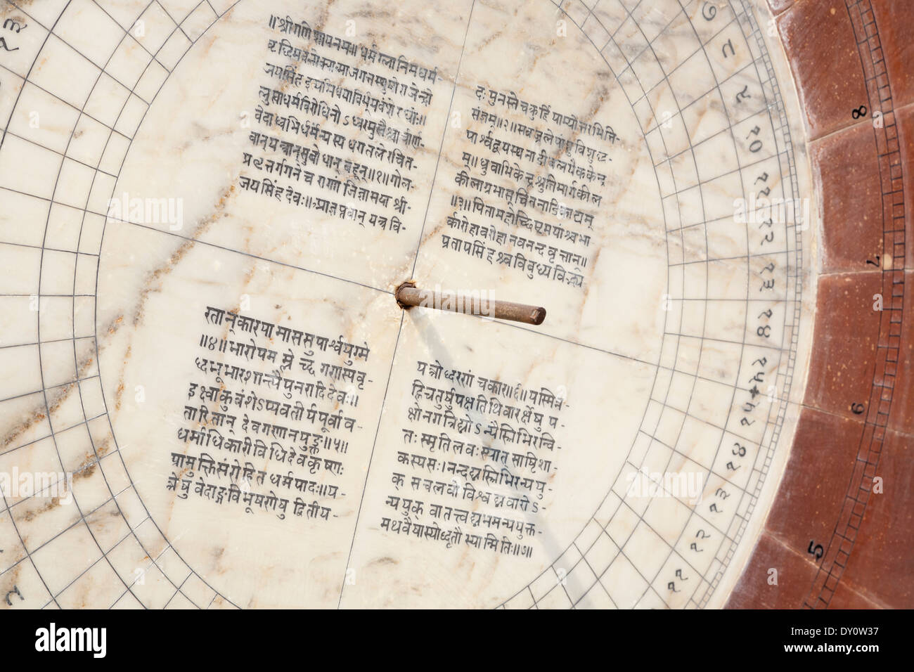 Jaipur, Rajasthan, India. Jantar Mantar Observatory, close up of The ...