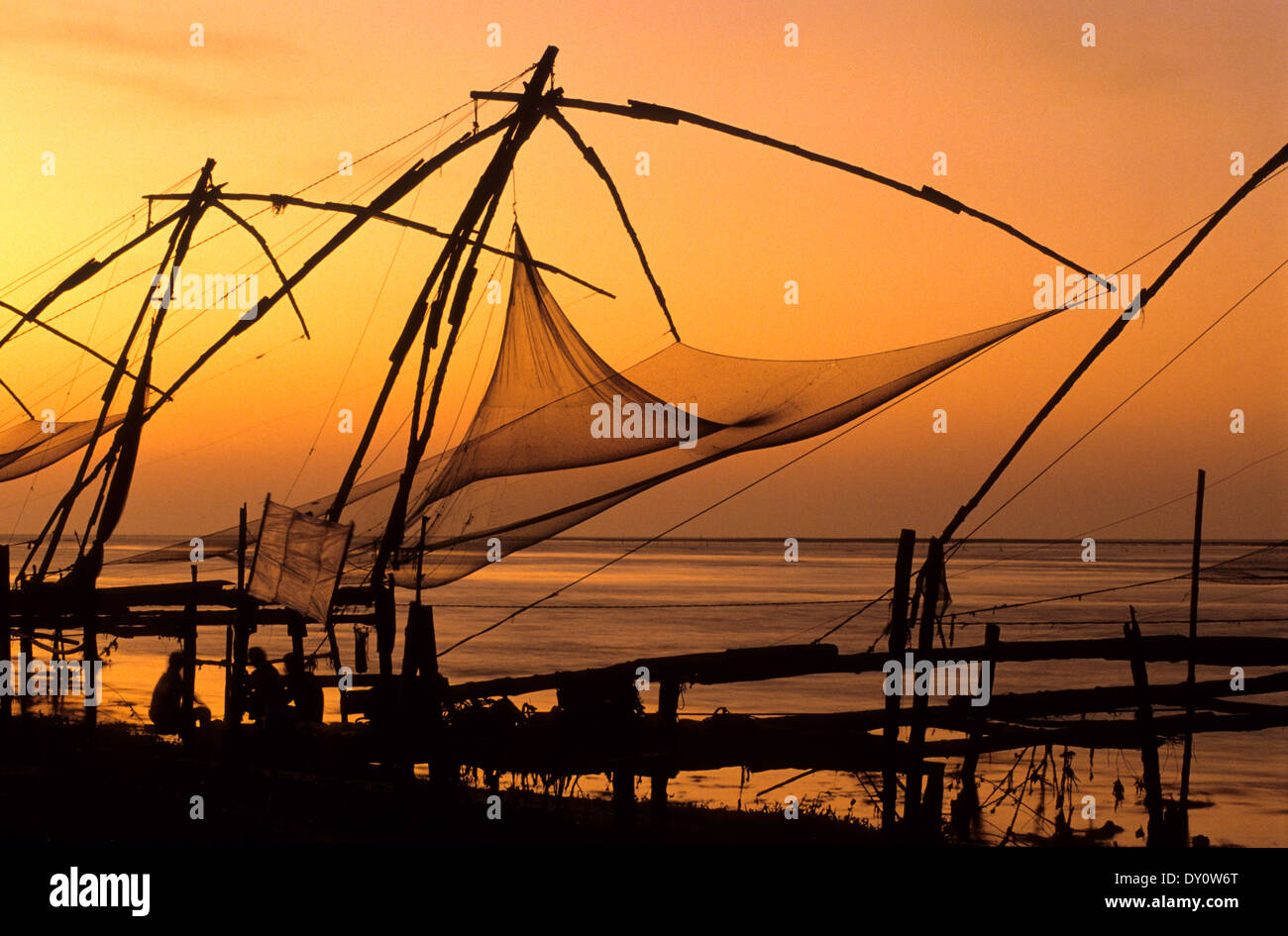 Chinese nets Fort Cochin. Kerala.South India Stock Photo - Alamy