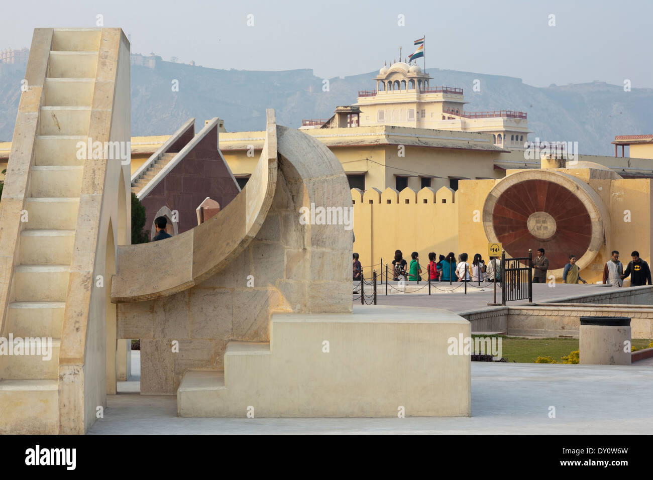 Jaipur, Rajasthan, India. Jantar Mantar Observatory, view towards the ...